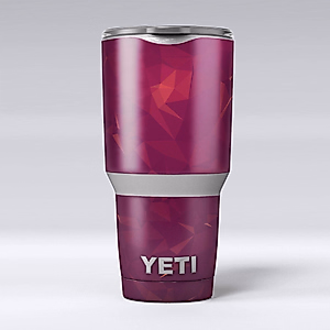 Design Skinz Dark Pink Geometric V3 - Skin Decal Vinyl Wrap Kit Compatible with The Yeti Rambler Cooler Tumbler Cups