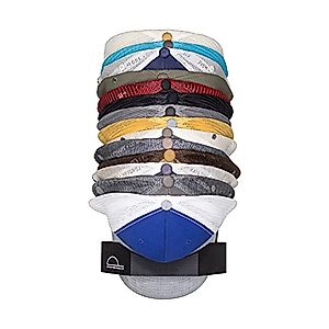 Dome Dock The ORIGINAL American, patented, Wall Mount Hat Rack 20 Ball Cap Storage. Compact Hat Organization System. Made and Shipped in USA. (Single, Black)