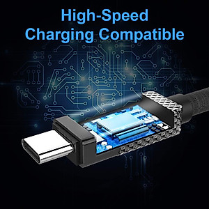 USB Type C Cable Phone Charger, 16FT/5M Type C Charging Cable with Braided Nylon for Samsung Galaxy S10 S9 S8 S20 Plus A51 A11, Note 10 9 8, PS5 Controller, USB C Charger