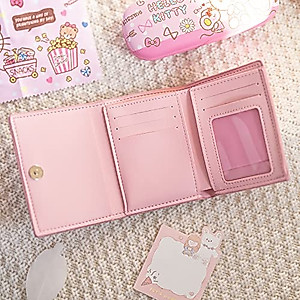 oneZHI Cartoon Wallet For Girls Women Cute Kawaii Anime Kitty Melody Pu Slim Thin Short