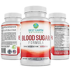 Blood Sugar Formula Advanced Support with Cinnamon, Chromium, Banaba, Guggul, Gymnema, and More 60 Count