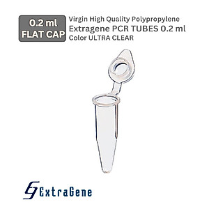 Extragene™ 0.2 ml PCR Tube Flat Caps, Ultra Thin Wall, DNase and RNase Free, 1,000/Case