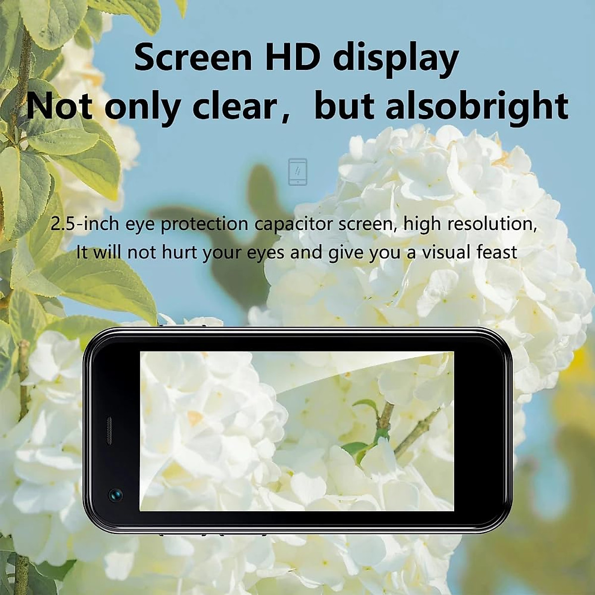 Mini Smartphone Soyes XS13 2.5Inch Touch Screen 1GB RAM 8GB ROM Android 6.0 3G WCDMA Camera GPS WiFi Bluetooth Student Pocket WiFi Mobile Phone Unlocked Cellphone (Black)