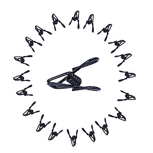 30 Pcs 2 Inch Black Chip Clips PVC Coating High Elasticity Strength Anti-Rust Steel Chip Bag Clips, Food Clips and Clothes Pins