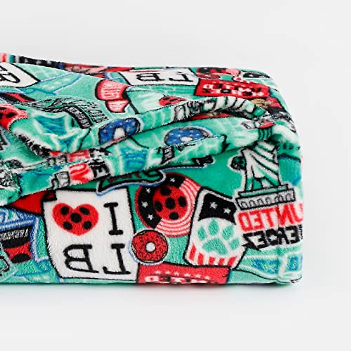 ZonLi Kids Blanket Flannel Fleece Throw Blanket Twin Size 60" x 80" Cat Noir Miraculous Ladybug Bluey Blankets for Boys Soft Fuzzy Plush Blanket Cozy for Travel Bed Saint Patrick Spring