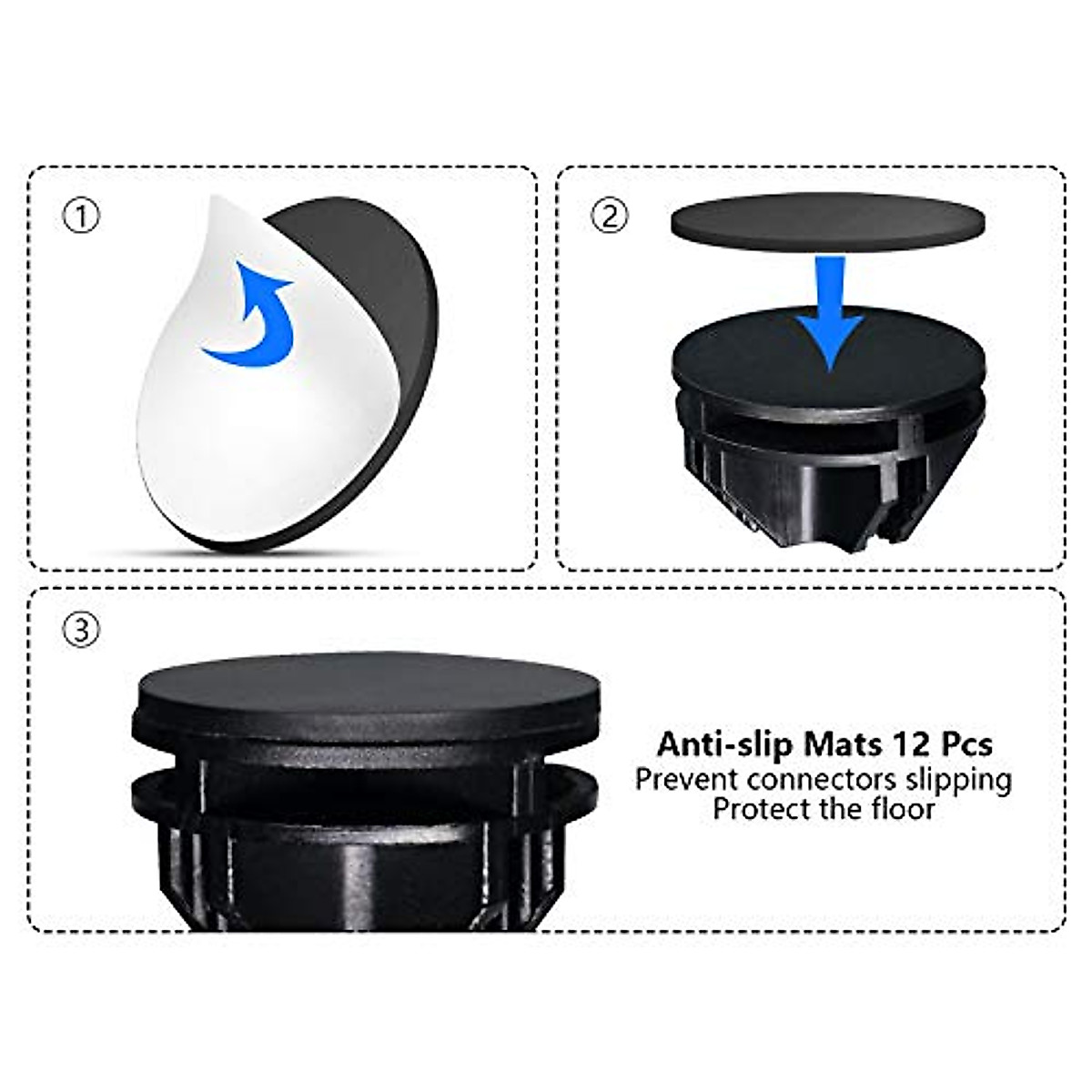 Tespo Pet Playpen, Small Animal Cage Indoor Portable Metal Wire yd Fence for Small Animals, Guinea Pigs, Rabbits Kennel Crate Fence Tent, Black, (12Panels)