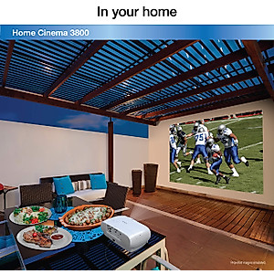 Epson Home Cinema 3800 4K PRO-UHD 3-Chip Projector with HDR , White, Extra Large (Renewed)