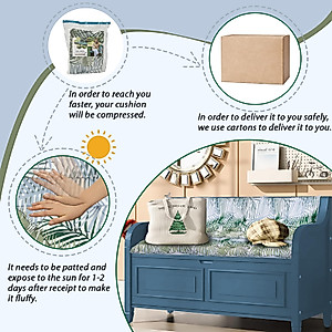 YFYUA 2-3 Seat Swing Replacement Cushions, Waterproof Bench Cushion for Outdoor Furniture with Backrest, Garden Recliner Seat Cushions, for Patio Backyard Porch Garden (40 * 70 in, B-Hawaii)