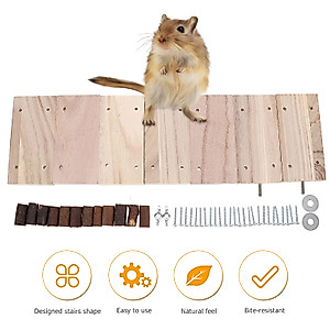 POPETPOP Teething Toys Teething Toys Ferret Toys Small Animal Climbing Toys, Hamster Climbing Ladder, Pet Ladder Hamster Stairs for Habitat Play and Exercise Teething Toys Ferret Toys Ferret Toys