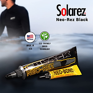 SOLAREZ Neo-Rez Black - New! Wetsuit Repair & Filler ~ Fix, Repair, Fill and Seal Neoprene Wetsuits or Hip Waders Instantly! One and Only #1 Solar UV Cure Wetsuit Fill & Repair! ~ Made in The USA!…