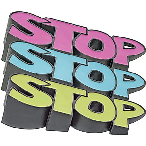 "STOP" Door Stoppers / Door Wedges, Pack of 3