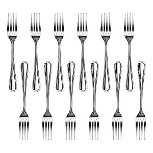 New Star Foodservice 58109 Slimline Pattern, 18/0 Stainless Steel, Serving Fork, 8.25-Inch, Set of 12