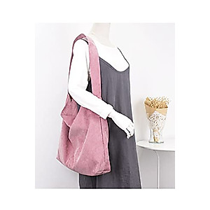 Danling&Unique Women/Girls Corduroy Large Capacity Tote Bag Shoulder Bag Fashion Hobo Bag Casual Shopping Bag Handbag black