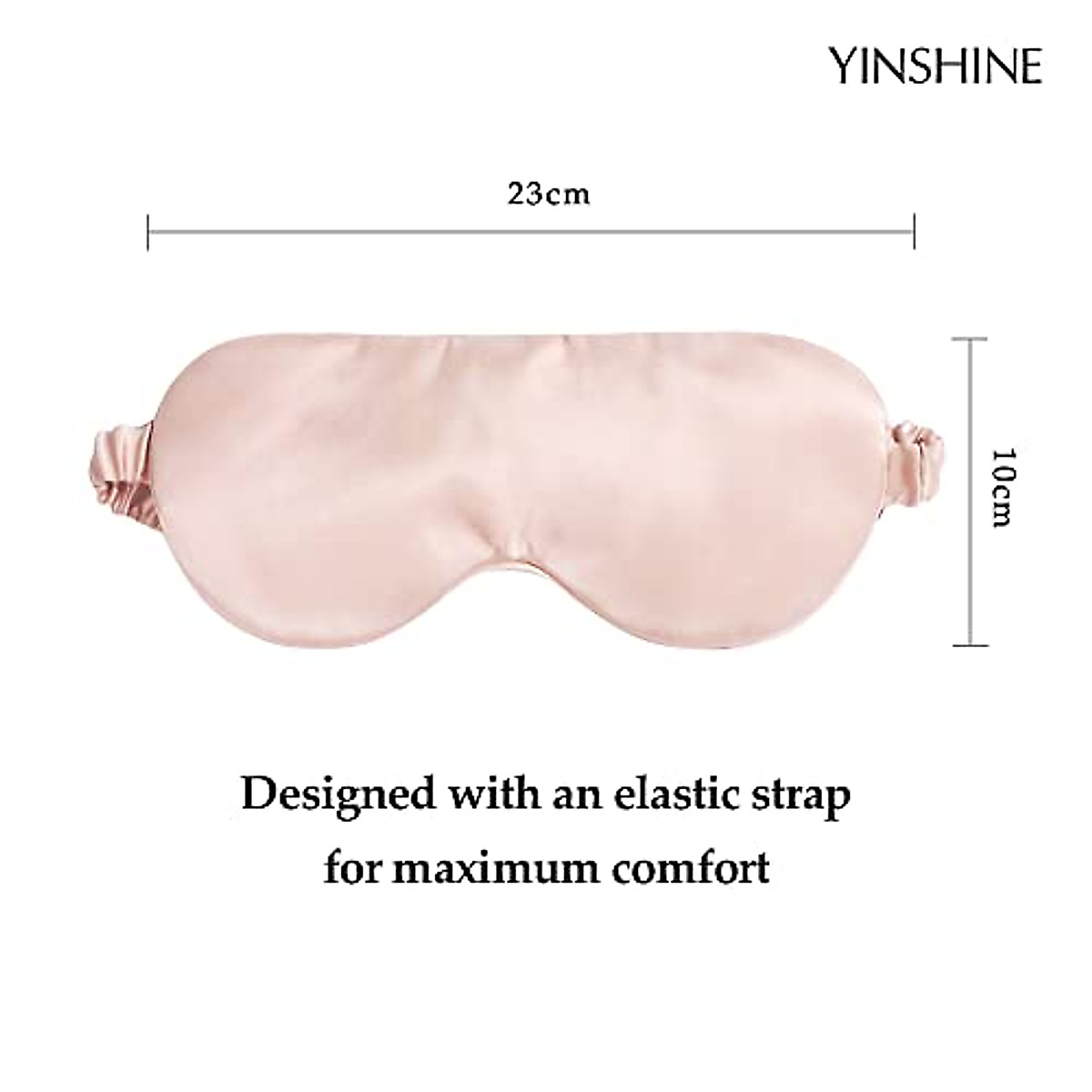 Silk Sleep Mask Set, Silk Hair Scrunchies and Silk Bags for Eye Skin and Sleeping 100% Pure Mulberry Silk 22 Momme Silk with Gift Box(Candy Pink)