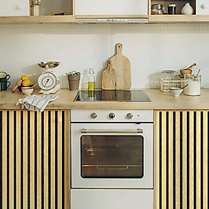 myforHD Wallpaper Peel and Stick Wood Grating Stripe Self-Adhesive Wallpaper Faux Wood Contact Paper Wood Slats Self Adhesive Wall Paper PVC Vinyl Film Removable Waterproof (Wood A, 17.3" x 393")