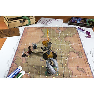Interchangeable Clear Battle Tiles Great for D&D and RPG Games Combo Pack ~ 4-Small, 4-Big