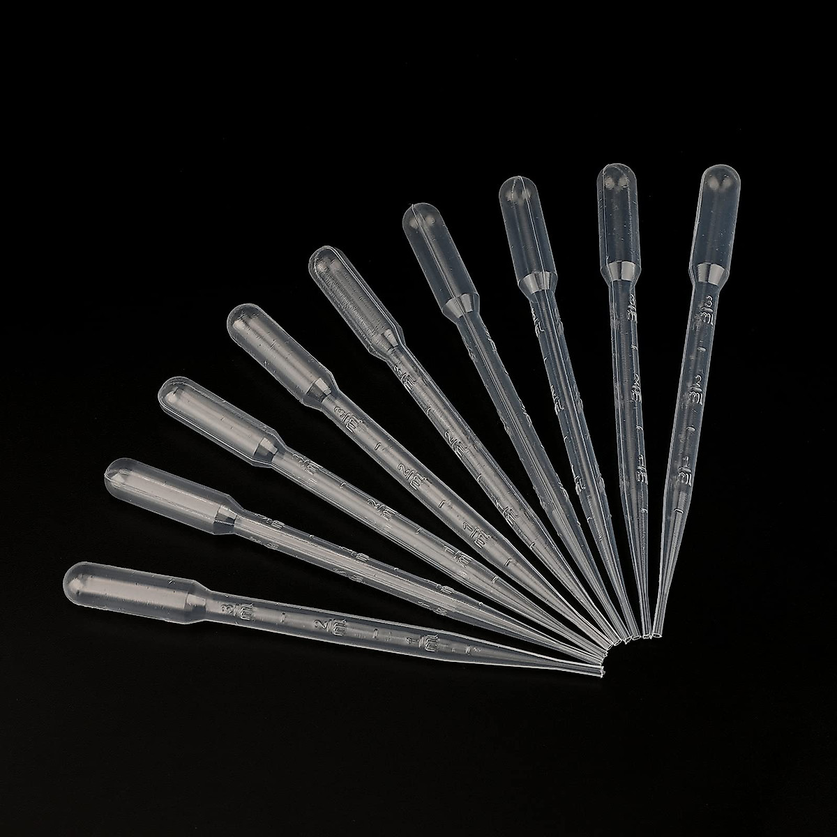 G2PLUS 100PCS 3ml Disposable Plastic Essential Oils Graduated Transfer Pipettes for Science Laboratory, Experiment, Essential Oils, Make up Tool