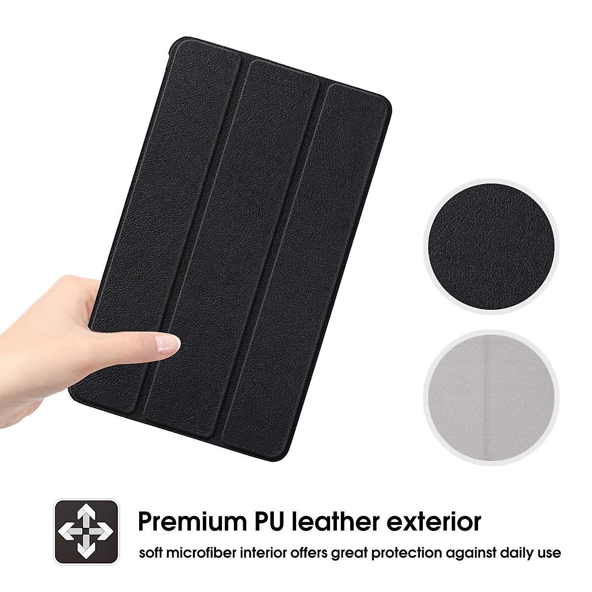 ProCase for Lenovo 8.0 Inch Tab M8 Gen 3 2022/ Smart Tab M8 Gen 3 2022/Tab M8 HD LTE 2021/ Tab M8 HD/Smart Tab M8/Tab M8 FHD 2019, Slim Hard Shell Protective Cover for Lenovo M8 8" Tablet -Black