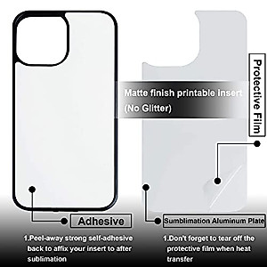 Konohan 6 Pieces Sublimation Blank Phone Case Cover Blank Printable Phone Case for DIY Customize Heat Press Rubber Protective Case(Compatible with iPhone 12 Pro Max)