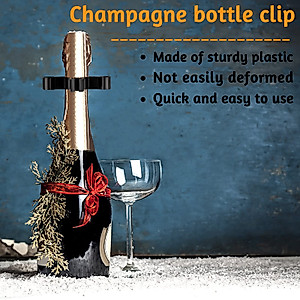 20 Pieces Three Holes Champagne Bottle Sparkler, Champagne Bottle Clips, Double Holder for Bottle Service, for Kitchen Party Table Top