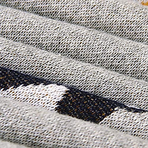 mimixiong 100% Cotton Knitted Baby Blanket Toddler Swaddling Blanket for Newborn Baby with Cute Penguin Pattern Grey Size 30 x 40 inches