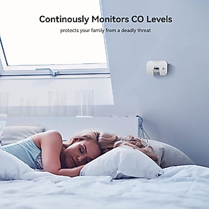 Siterlink Carbon Monoxide Detector, 10-Year Life Carbon Monoxide Alarm, Replaceable Battery CO Detector with LCD Digital Display and Test Button, 3 LED Lights CO Alarm for Home, GS828C-D, 1 Pack