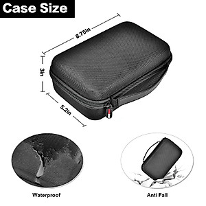 Case Compatible with Hair Clipper Barber, Trimmer Travel Storage Organizer for T Finisher Liner, Comb Cutting Guide, Clipper Blade Oil, Cleaning Brush and Other Grooming Kit - Black Case+Black Zipper