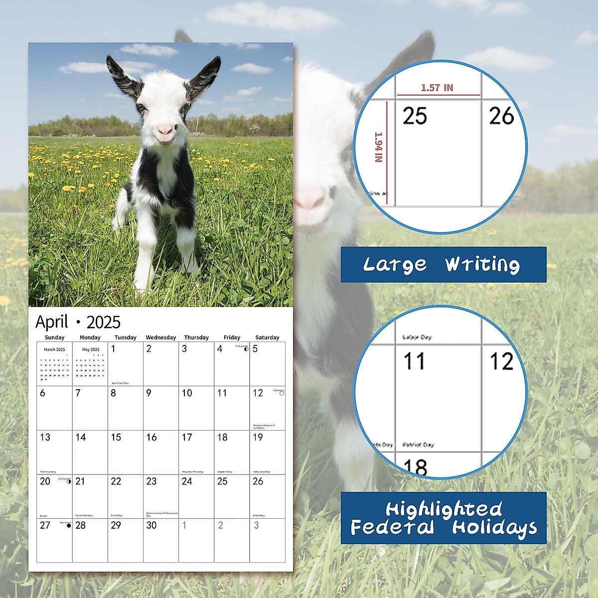 2024 2025 Wall Calendar,14 Monthly Wall Calendar Beautiful World Nov. 2024 - Dec. 2025, 12" x 18.2" Opened,Full Page Months Thick Paper for Gift Calendar Organizing & Planning