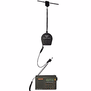 XHDATA AN-80 Shortwave Reel Antenna FM SW External Antenna Whip Antenna to Improve Signal Reception Suitable for FM SW Radio