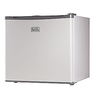 BLACK+DECKER 1.2 Cu. Ft. Compact Upright Freezer, Mini Deep Freeze with Full-Width Wire Shelf & BCRK17V Compact Refrigerator Energy Star Single Door Mini Fridge with Freezer, 1.7 Cubic Ft, VCM