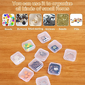 24 Packs Small Plastic Containers with Lids,Bead Storage,Bead Storage Containers,Small Plastic Containers,Sample Containers,Sticker Storage,Mini Storage Containers,Bead Box(1.37*1.37*0.7 In)