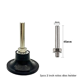 3 Pack 2 Inch Quick Change Disk Pad Holder Disc Holder Adapter with 1/4" Shank, Roll Lock Disc Holder Adapter Quick Change Disc Adapter for Polishing Sanding Grinding Drill