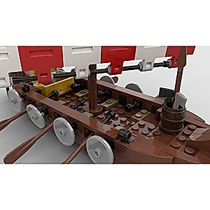 DIYI The Viking Ship Model Building Kit, Medieval Themed Design Style Modeling Pirate Ship Building Bricks Toy, MOC Building Blocks Compatible with Lego Viking Ship (314 Pieces)