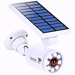 Solar Motion Sensor Light Outdoor Aluminum 1400-Lumens 9W LED(130W Equi.), No Power Required Solar Flood Security Spot Lights for Camp Driveway Patio Path Garden, 100-Week Protection for 100% Free