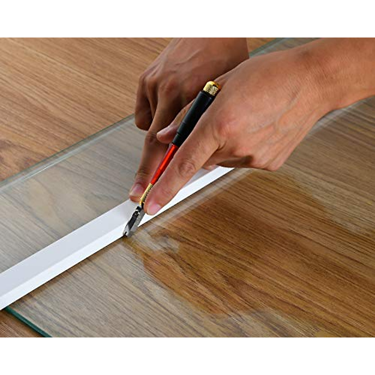 ZUOS Pistol Grip Oil Feed Glass Cutter Tungsten Carbide, Professional Stained Glass Cutting Tool with 2 Replaceable Head and Oil Reservoir- 2mm-12mm