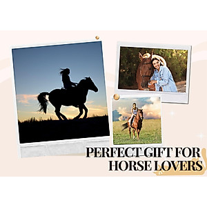 Onebttl Horse Gifts for Horse Lovers, Insulated Stainless Steel Tumbler with Lids and Straws, Western Gifts for Equestrian Girls, Women on Birthday, Christmas, 20 oz, Glitter Silver