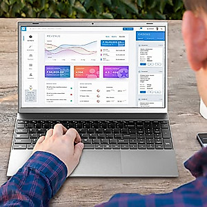 BiTECOOL Windows 11 Laptop, 15.6 inches Full HD IPS Display, Intel Celeron J4125 Quad Core, 8GB RAM and 256GB SSD Laptop Computer, 2.4/5G WiFi, BT4.2, Full Size Keyboard and Ultra Slim