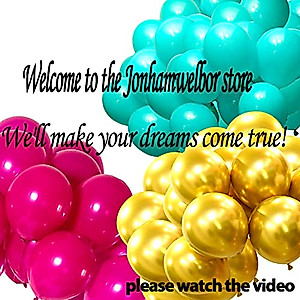 Party Balloons Hot Pink Latex Balloons 70pcs 12inch Wedding Kid’s Birthday Bride Bachelorette Party Decorations(with Hot Pink Ribbon)