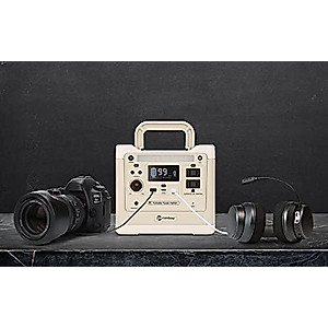 RAINBOW Portable Power Station 320W, 298Wh Backup LiFePO4 Battery, 2 x 110V/320W(Peak 640W) AC Outlets, Solar Generator for Outdoor Camping, Quick Charge for Home, Hiking