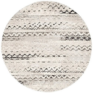 SAFAVIEH Retro Collection 8' x 10' Cream/Grey RET2136 Modern Abstract Non-Shedding Living Room Bedroom Dining Home Office Area Rug