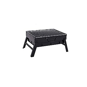 LSJZZ Household Charcoal Grill,Folding Barbecue Outdoor Portable Durable Grill for Picnic Garden Camping Trip Terrace Backyard Cooking,352720cm