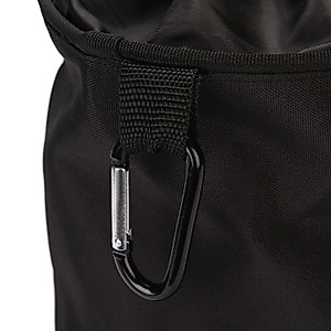 VEAMOR Clothespin Bag Hanging Clothesline Peg Organizer Storage Bags,Dust-proof (black)