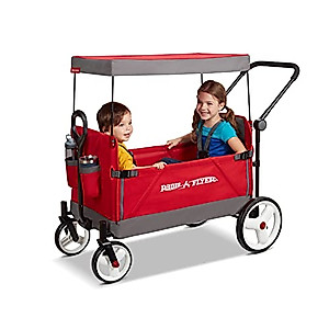 Radio Flyer Convertible Stroll 'N Wagon, Red