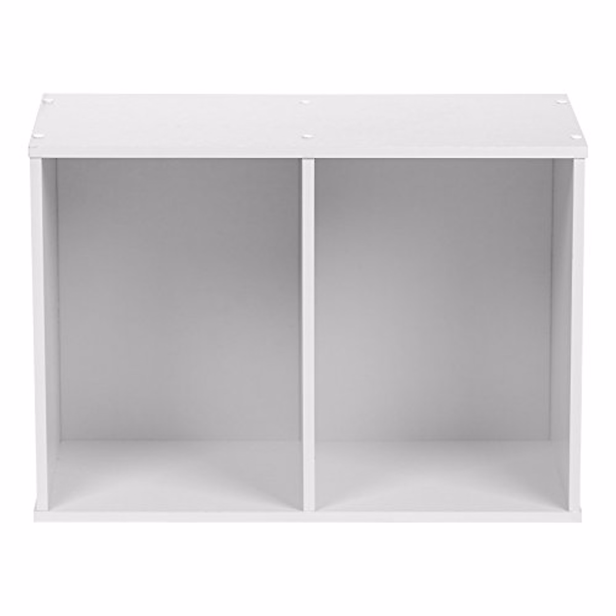 IRIS USA Small Spaces Wood, Bookshelf Storage Shelf, Bookcase, 2-Tier, White (596166)