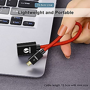 ANNNWZZD Micro HDMI to HDMI Adapter, HDMI Female to Micro Male Cable Support 1080P 3D 4K for Go pro Hero and Other Action Camera