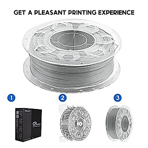 Creality PLA Filament 1.75mm, Ender Upgrade CR Series 3D Printer PLA, 1kg(2.2lbs)/Spool, Dimensional Accuracy ±0.03mm, Fit Most FDM 3D Printer(Silver PLA)