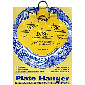 Flatirons Disc Adhesive Medium Plate Hanger Set (4-3 Inch Hangers)
