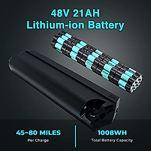 SENADA Electric Bike for Adults, 26" x 4.0 Fat Tire Electric Bikes, 1000W 48V 21Ah Ebike, 30MPH Snow Beach Electric Bicycle with Removable Battery, 7 Speed