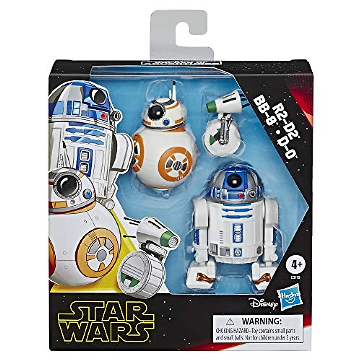 STAR WARS Galaxy of Adventures R2-D2, BB-8, D-O Action Figure 3 Pack, 5" Scale Droid Toys with Fun Action Features, Kids Ages 4 & Up