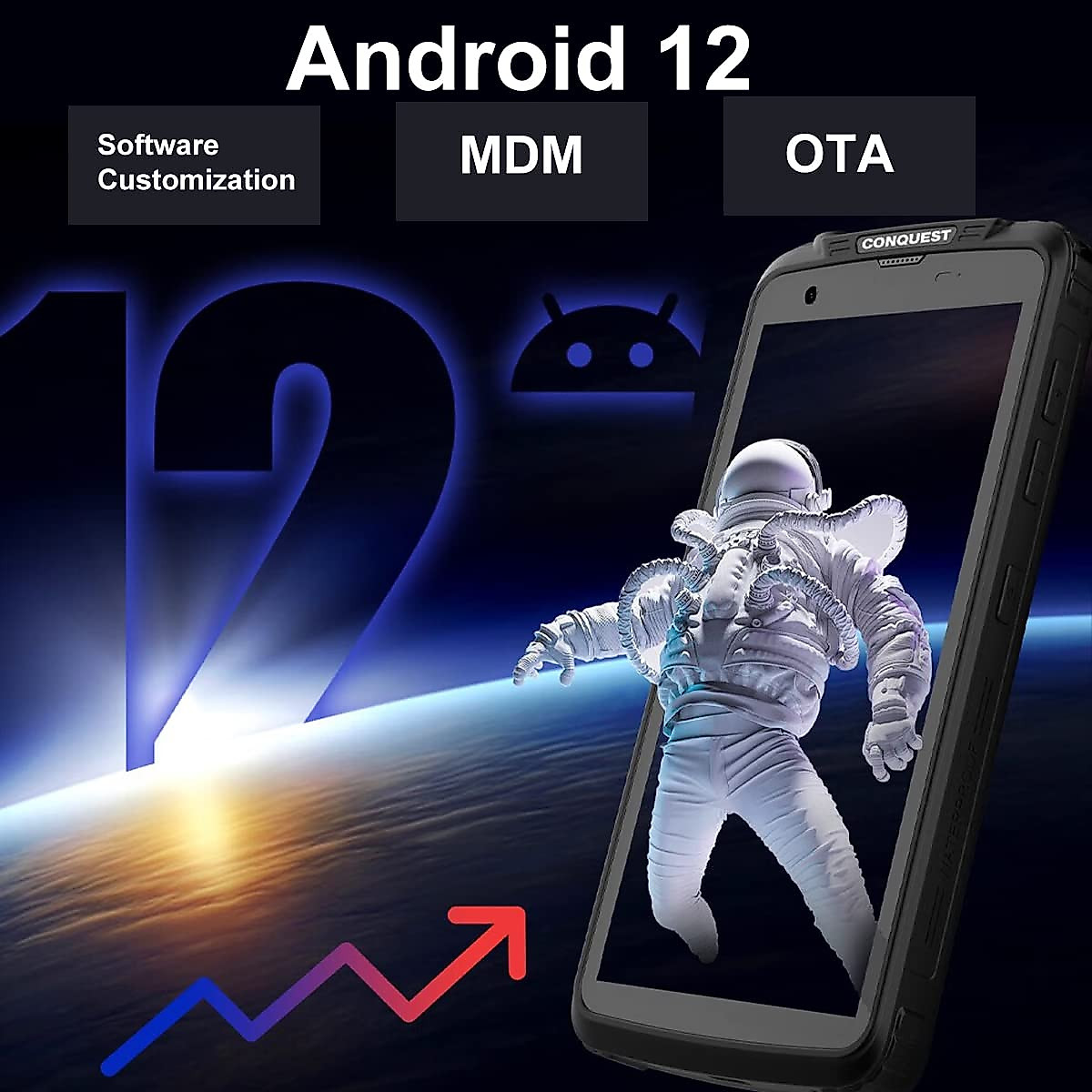 Conquest F5 Unlocked Rugged Smartphone, Android 12 LTD Cell Phone, with ...